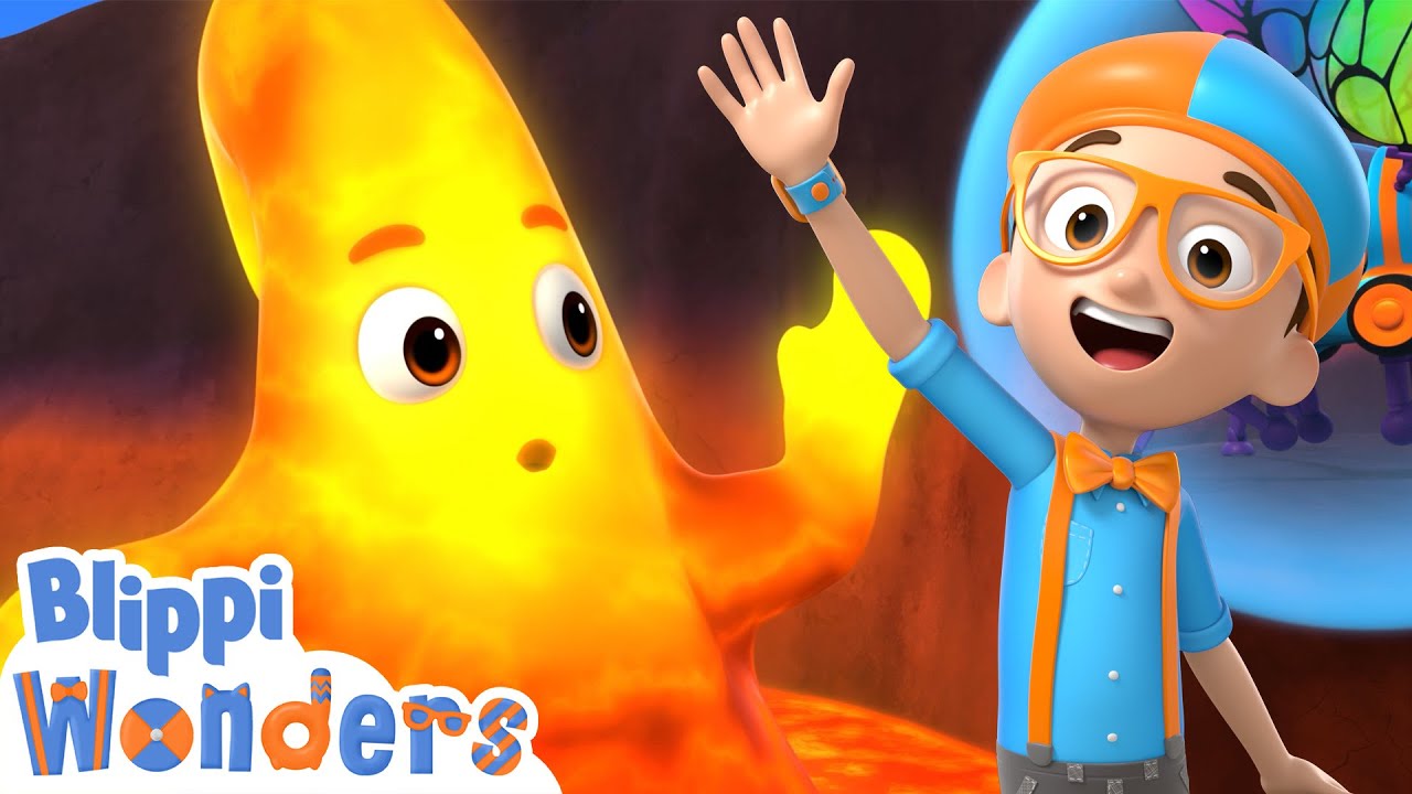 Blippi meets a Volcano | Blippi Wonders Magic Stories and Adventures ...
