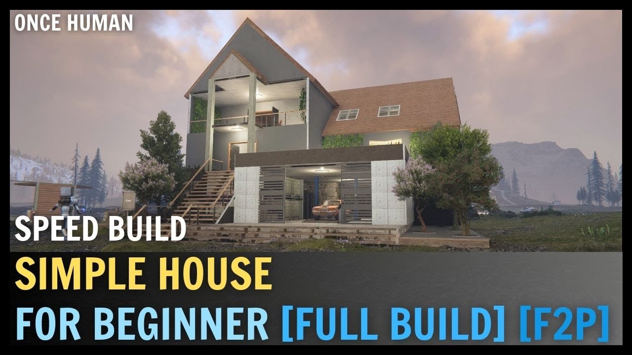 ONCE HUMAN - Simple House For BEGINNER! Tour & Speed Build! - YouTube