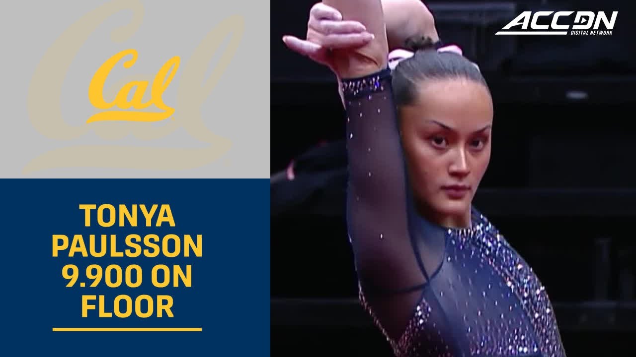 Cal's Tonya Paulsson Takes First With A 9.900 On Floor - YouTube