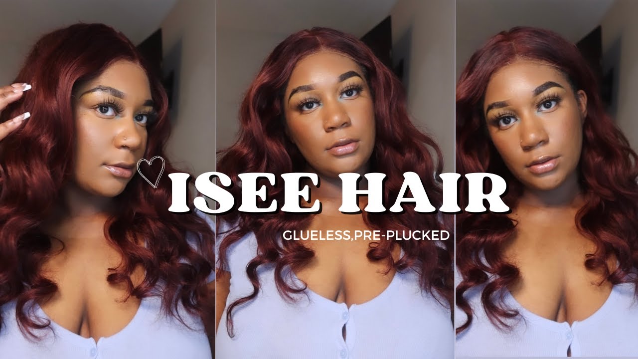 BEST WIG EVER!! ISEE HAIR,GLUELESS WIG,PRE-PLUCKED, - YouTube