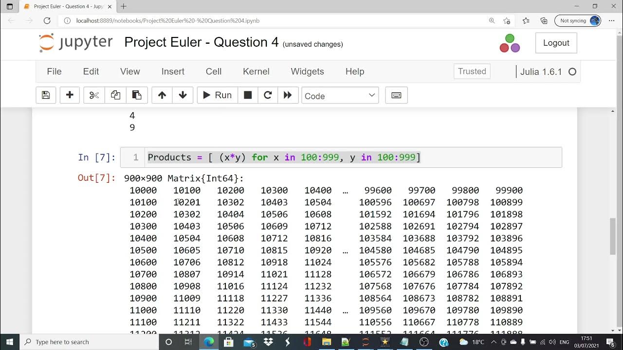 Julia Tutorials - Project Euler Question 4 - YouTube