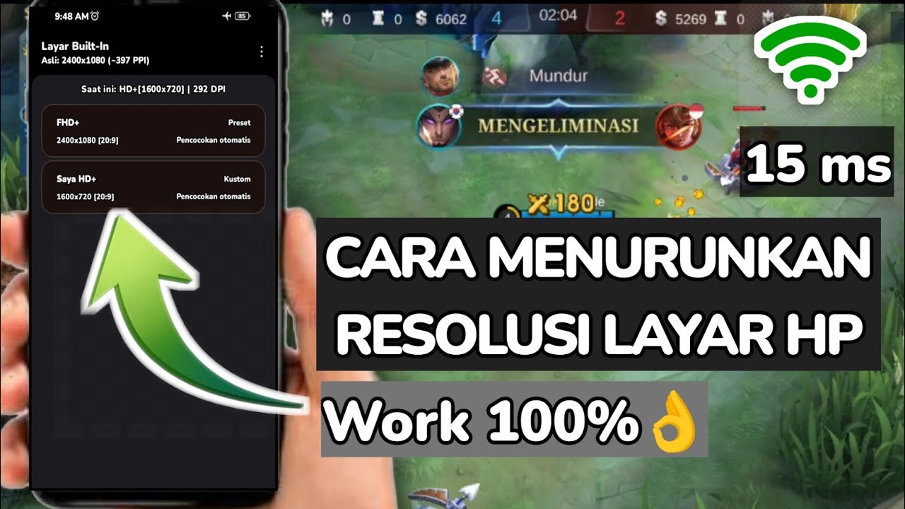 Cara Menurunkan resolusi layar hp tanpa root dan pc | fix lag - YouTube
