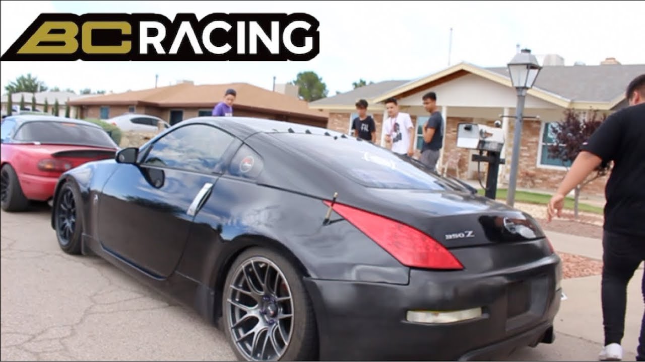 Installing Bc racing coilovers on a 350z (bc extreme lows) - YouTube