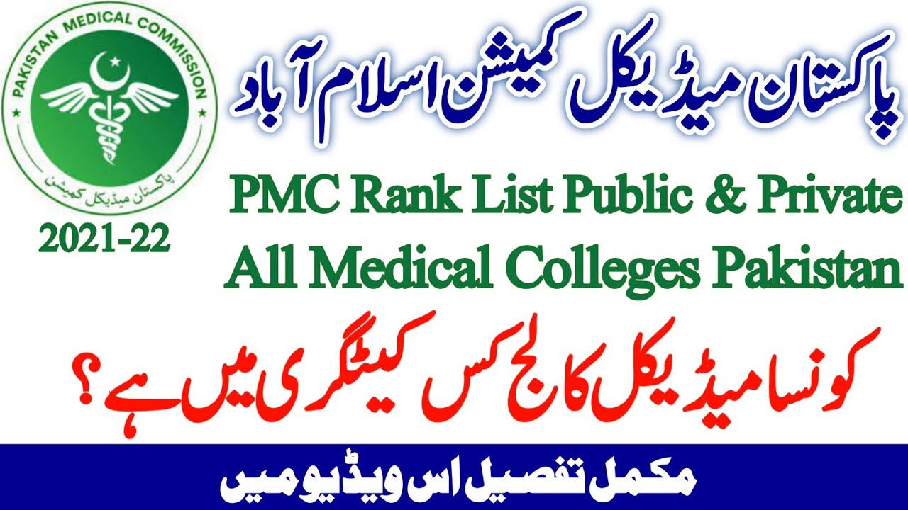 Big News PMC Announced Grades Ranking of All Private and Public Medical ...