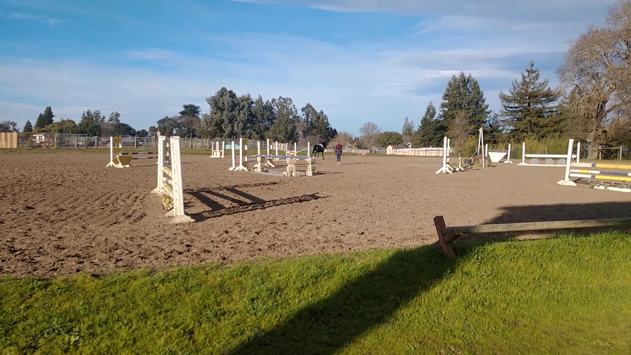 Brittany and Jewel jump lesson 2/5/20 - YouTube