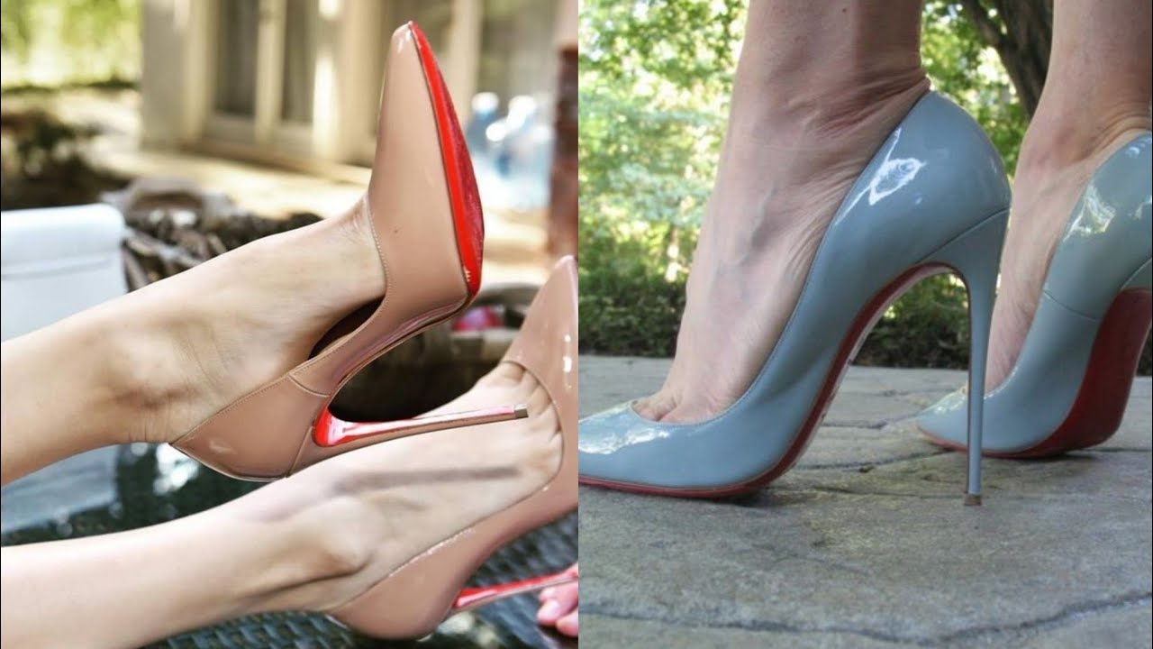 bold and exception patent leather stiletto high heel // formal wear ...