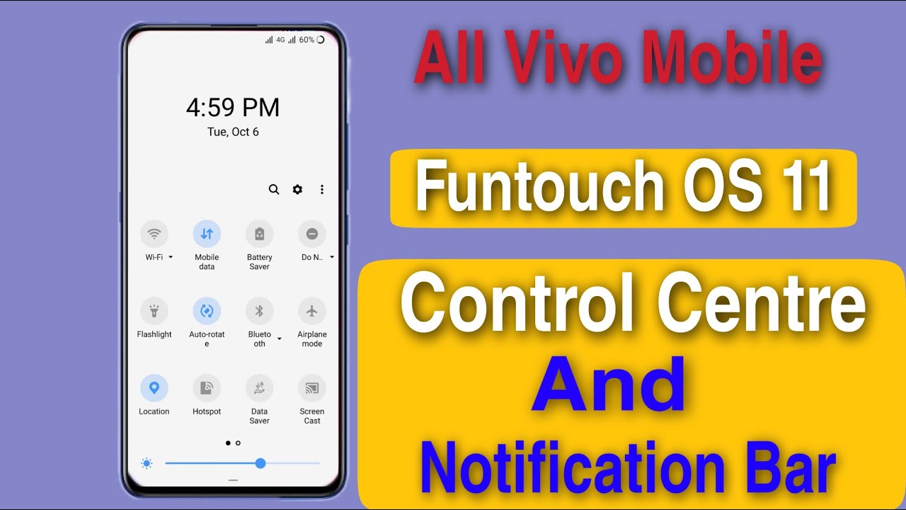 How To Vivo Funtouch OS 11 Control Centre And Notification Bar All Vivo ...