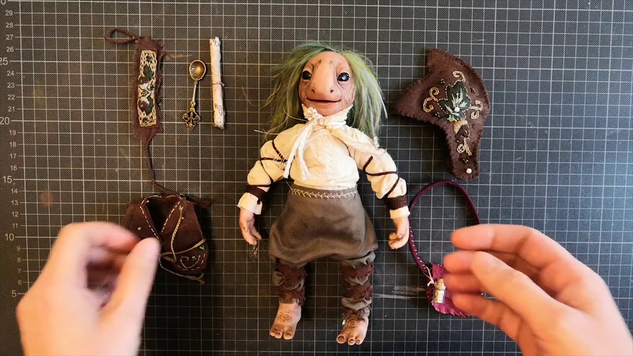 My first creation : Poseable doll Poddling - YouTube