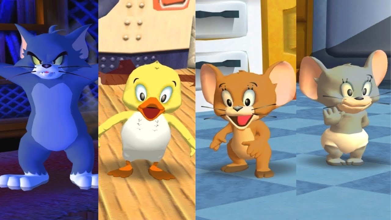 Tom and Jerry War of the Whiskers(2v2):Tom and Duckling vs Jerry and ...