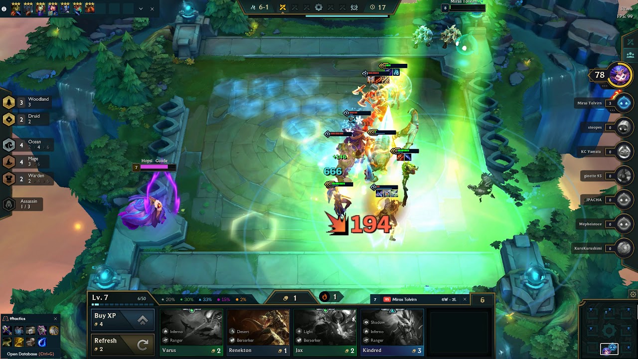 [TFT] The Dream - Woodland Ocean Mage Warden Hyperroll - 7x 3* Units ...