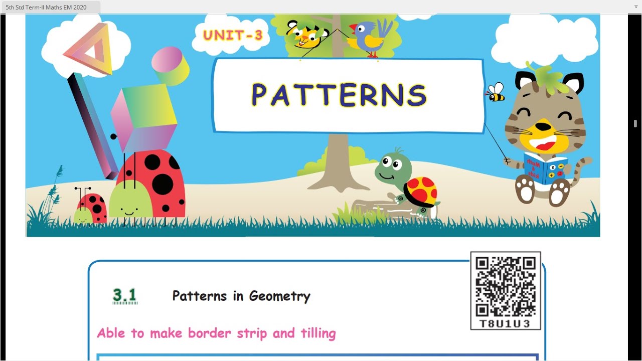 PATTERNS - UNIT 3 - TERM 2 - MATHS - 5TH STD - ENGLISH MEDIUM - YouTube