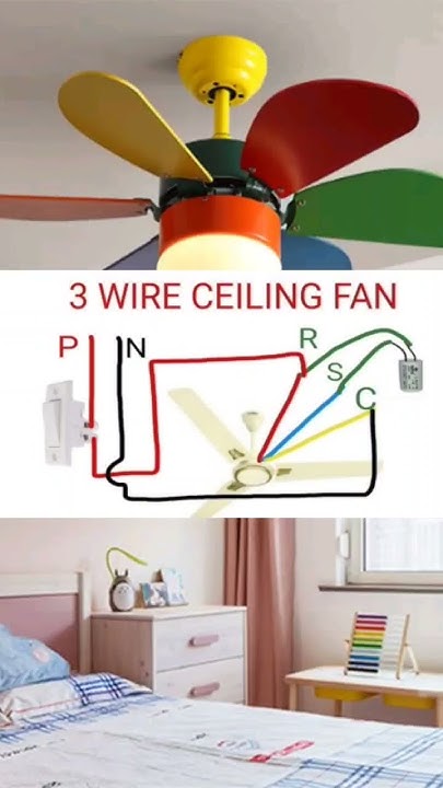 Ceiling fan 3 wire connection | ceiling fan 3 wirecapacitor wiring diagram electric - YouTube