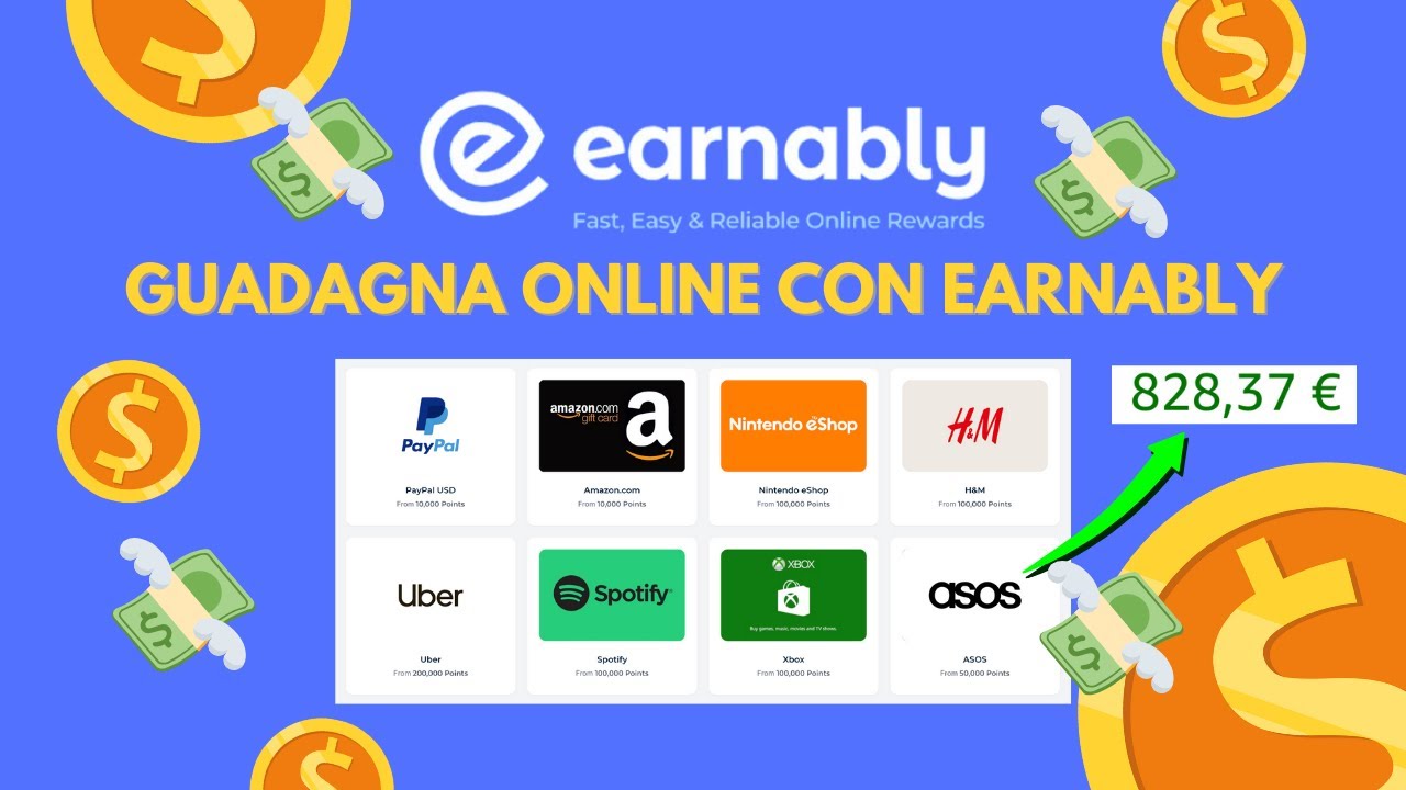 COME GUADAGNARE ONLINE CON EARNABLY: GUIDA COMPLETA - YouTube