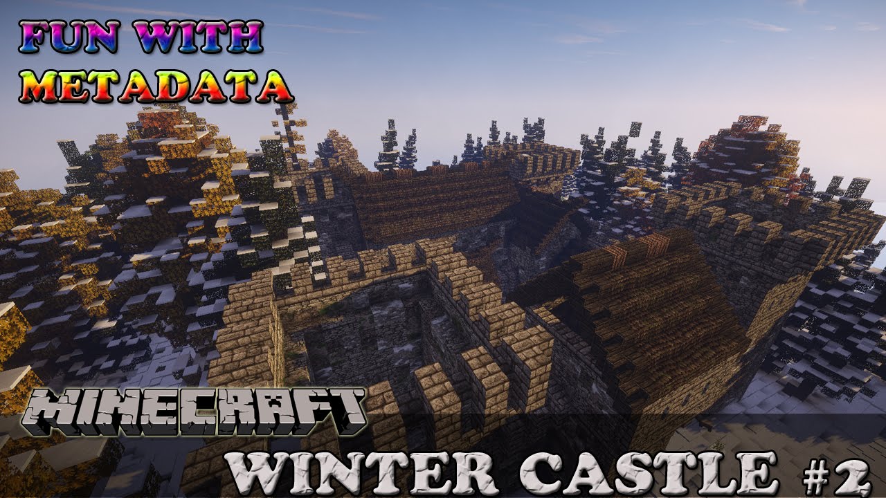 Minecraft: Winter Castle Build Tutorial part 2 - YouTube