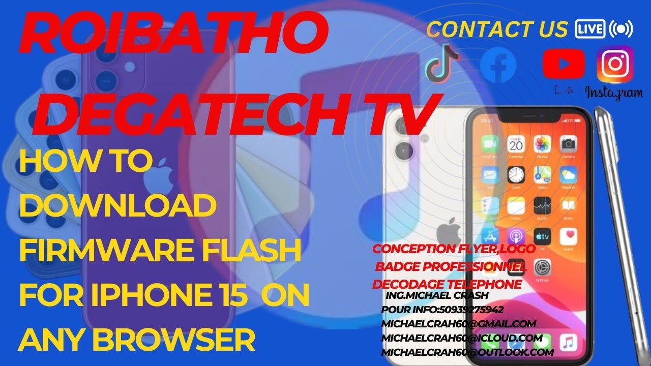 HOW TO DOWNLOAD FIRMWARE FLASH FOR IPHONE 15 ON ANY BROWSER - YouTube