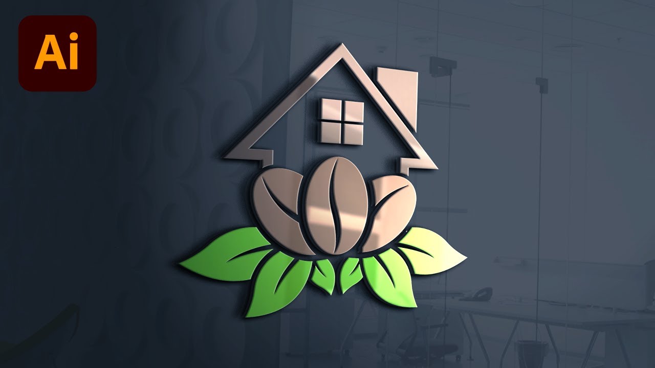 Coffee house logo design illustrator | Cafe shop logo design tutorial ...
