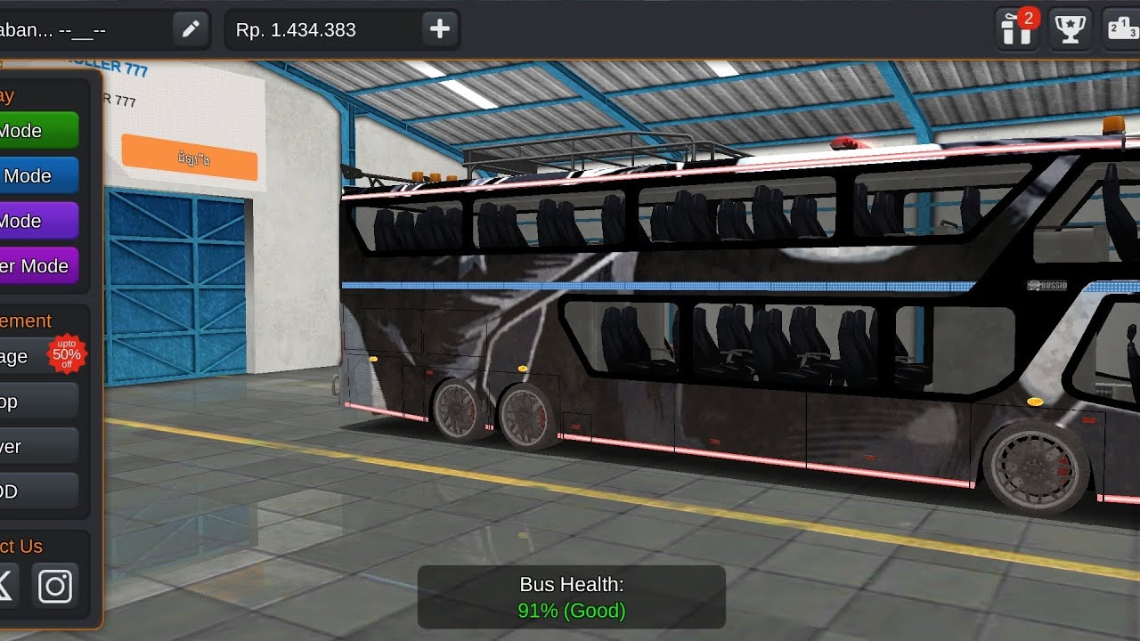 Bus simulator indonesia | Modified bus | Rgb lights | Aban Ahmed - YouTube
