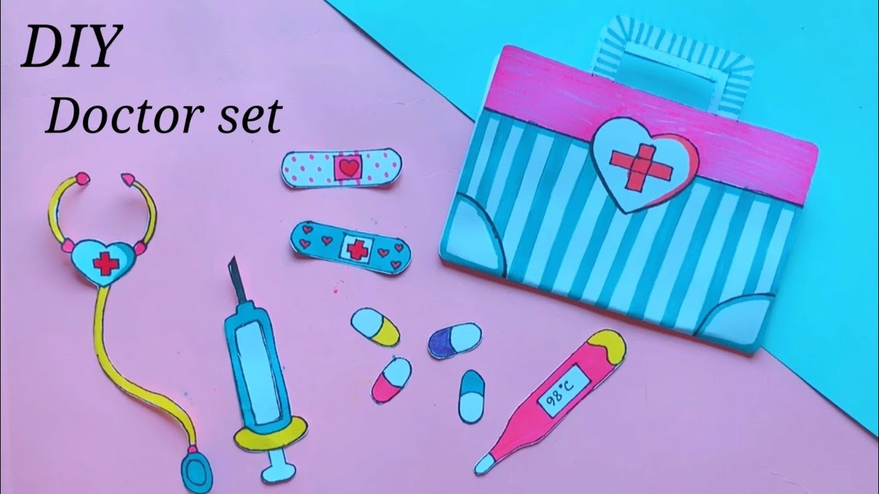 how to make paper doctor set / diy doctor set with paper / paper toys ...