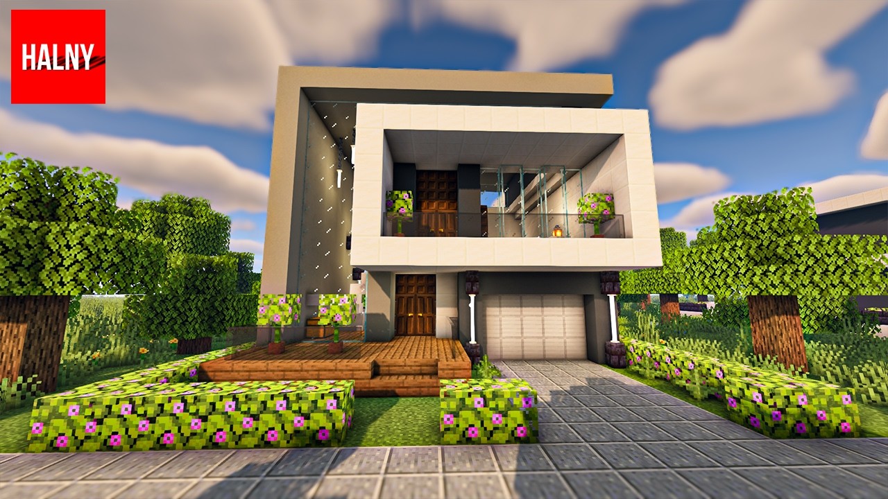 Minecraft realistic modern house - Tutorial - YouTube
