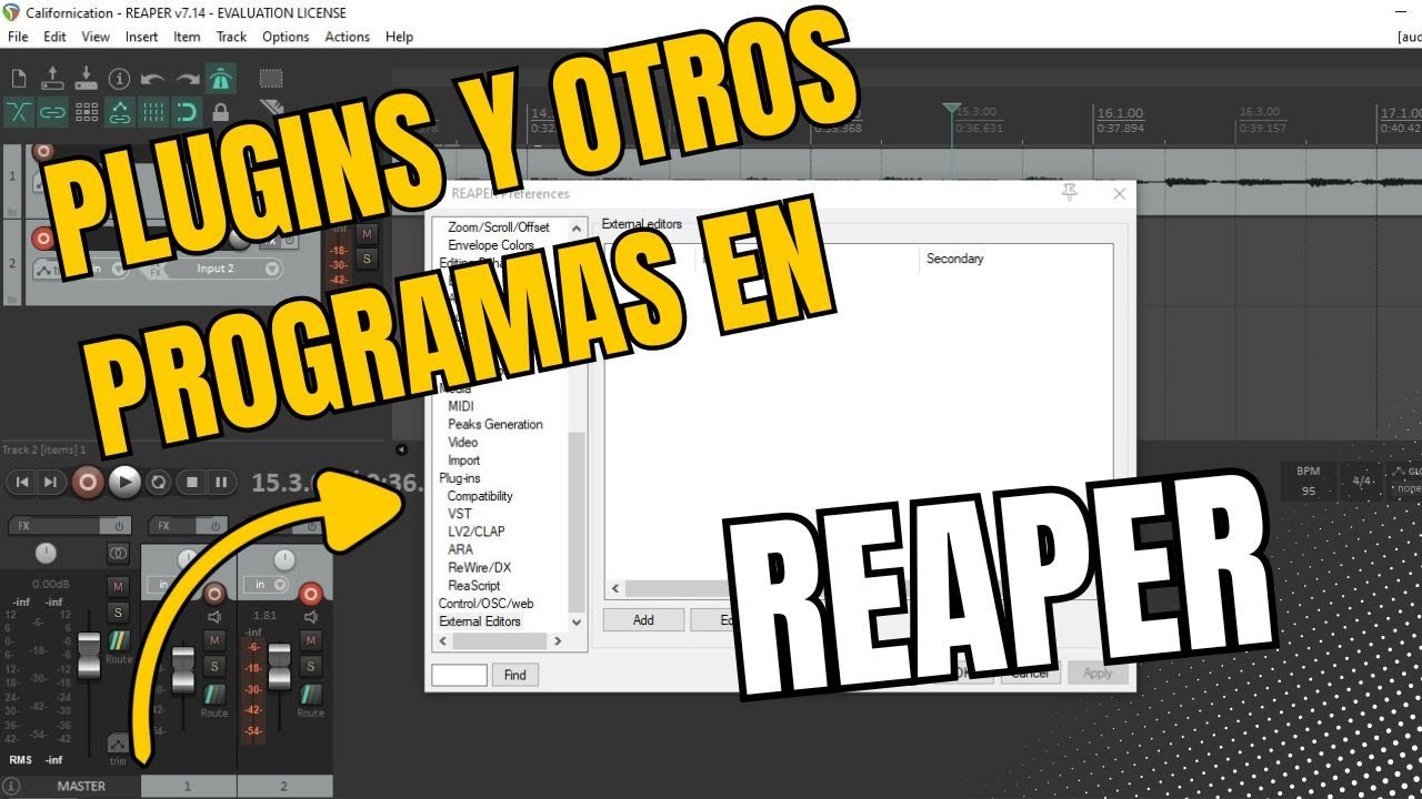 Cómo Instalar PLUGINS VST en REAPER | Abrir Otro PROGRAMA desde REAPER ...