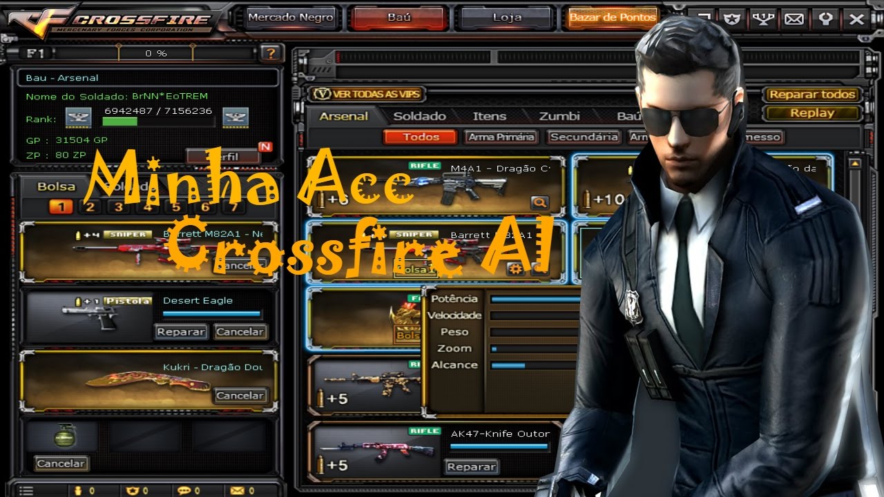 Minha conta - crossfire al z8 games - YouTube