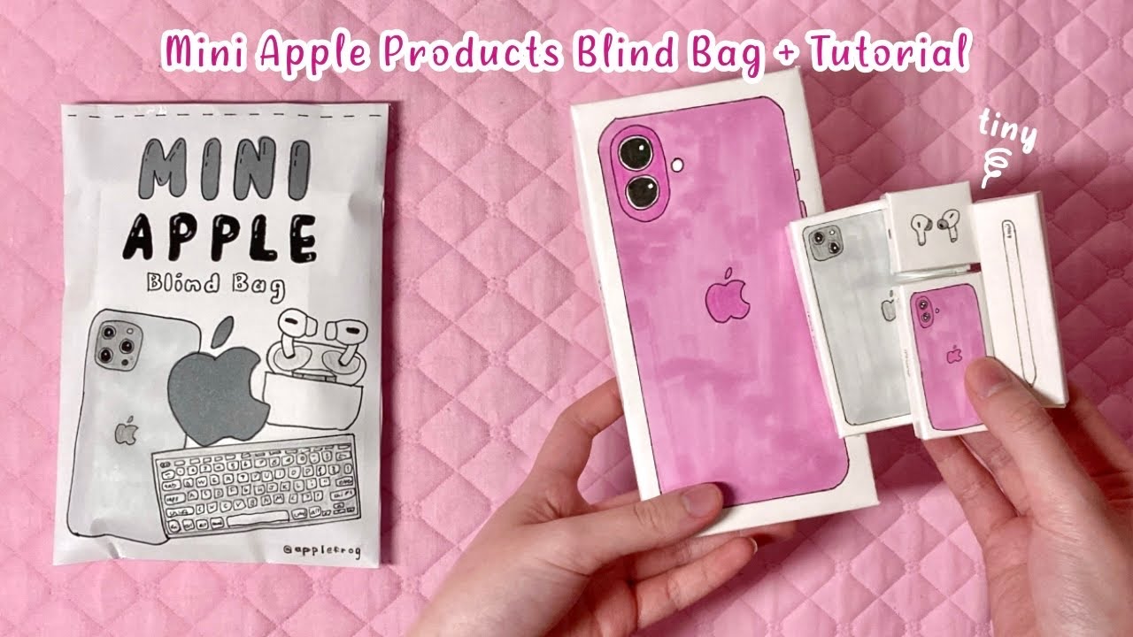 ☁️paper diy☁️ MINI APPLE PRODUCTS BLIND BAG | tutorial | ASMR ...
