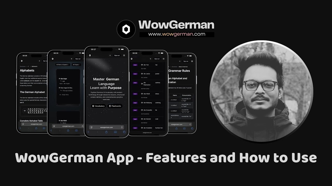 WowGerman App Complete Tutorial - Learn German A1 with 1,099 Words ...