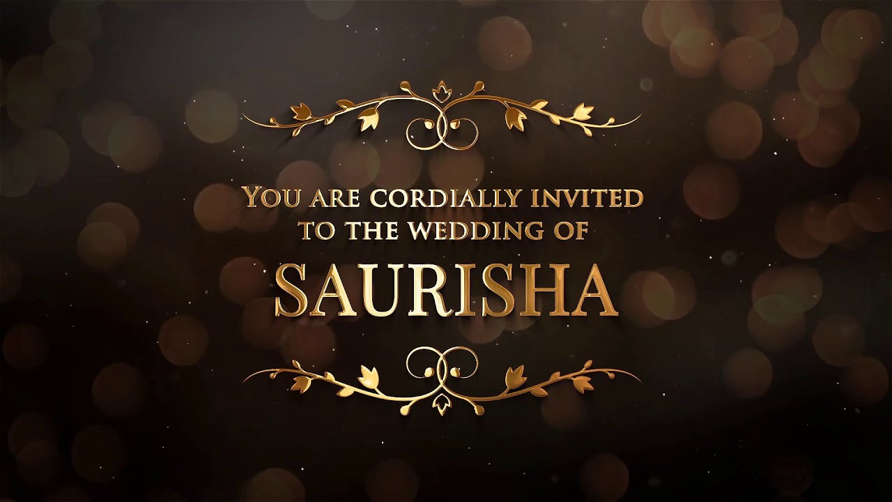 Wedding Invitation Video With Golden Text And Beautifull Song RI 33 Wedding Invitation Video With Golden Text And Beautifull Song RI 33