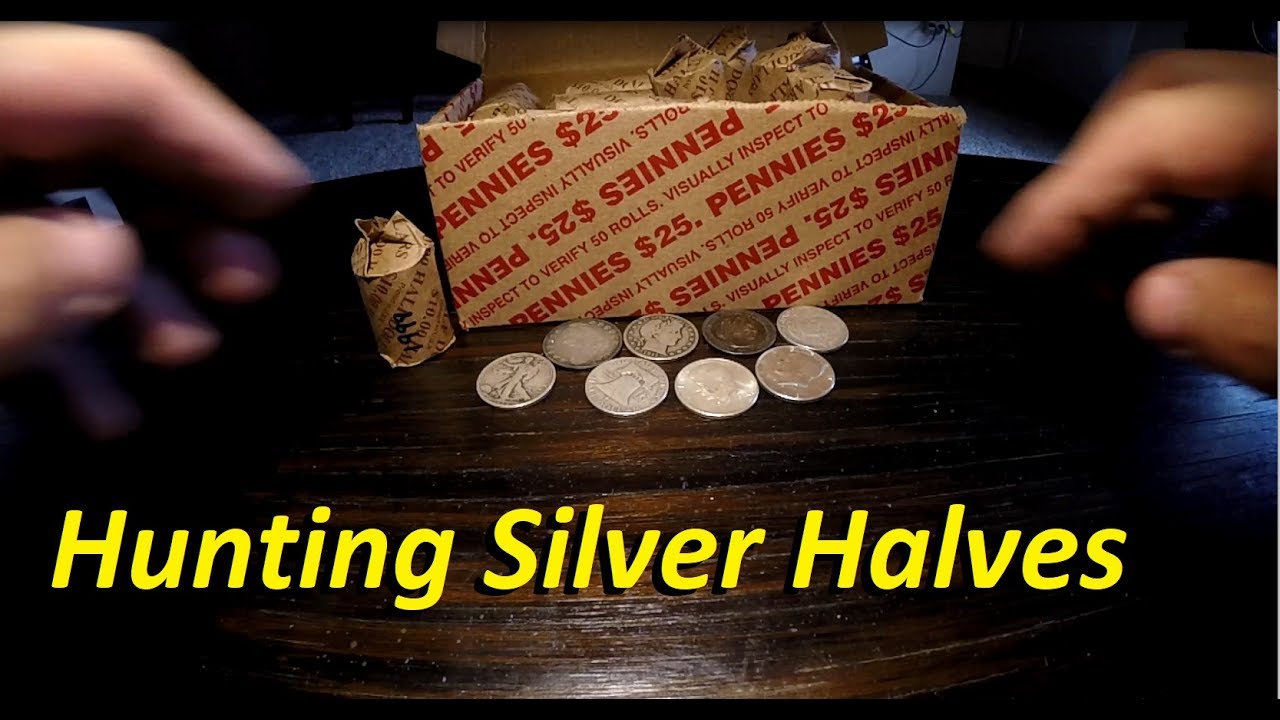 Hunting Silver Halves - A Coin Roll Treasure Hunt - YouTube