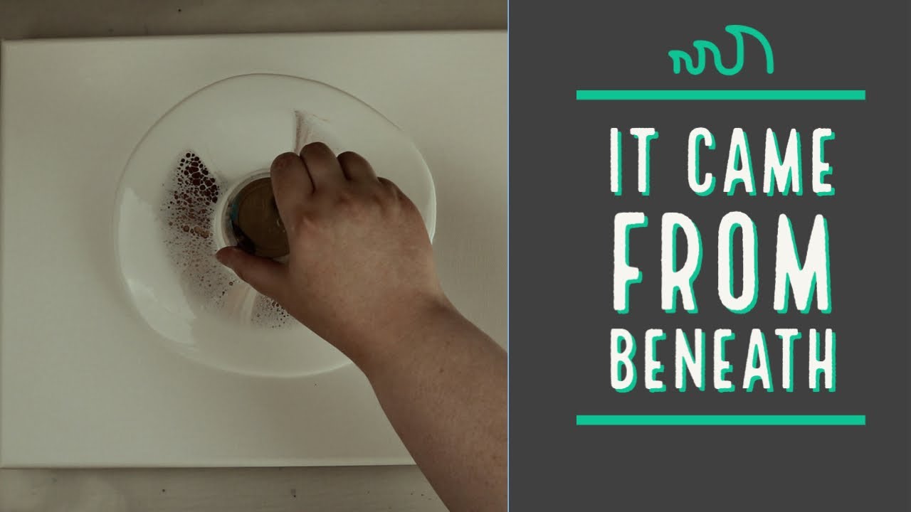 SUBMERGED POUR? Flip cup under a paint puddle - YouTube