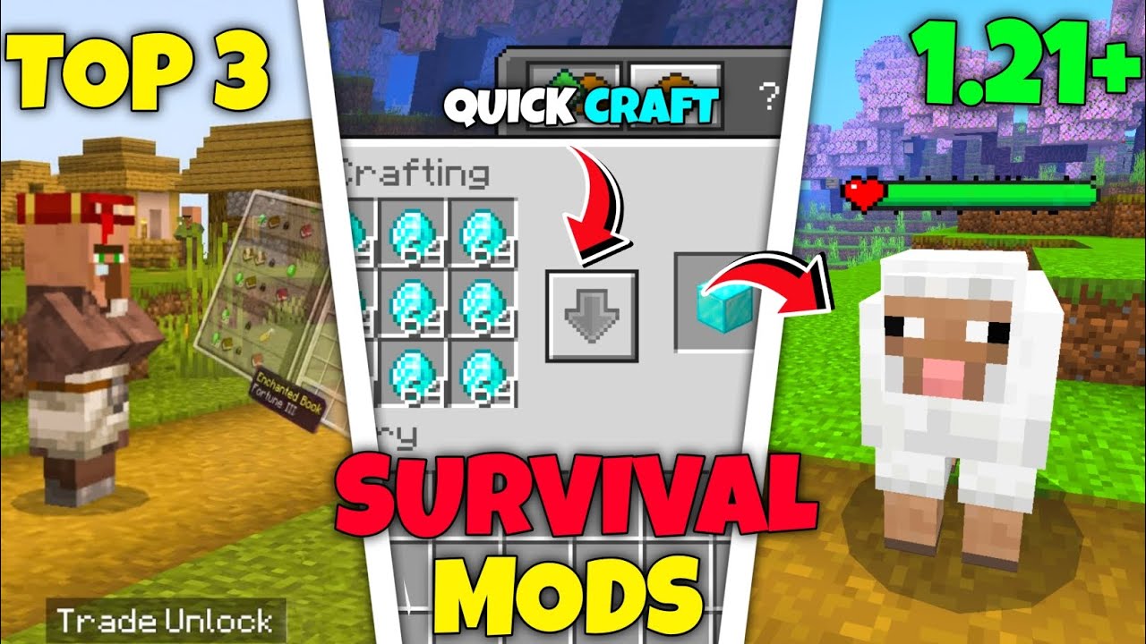 Top 3 Best Useful Mods For Minecraft Pocket Edition || Best Mods MCPE 1 ...