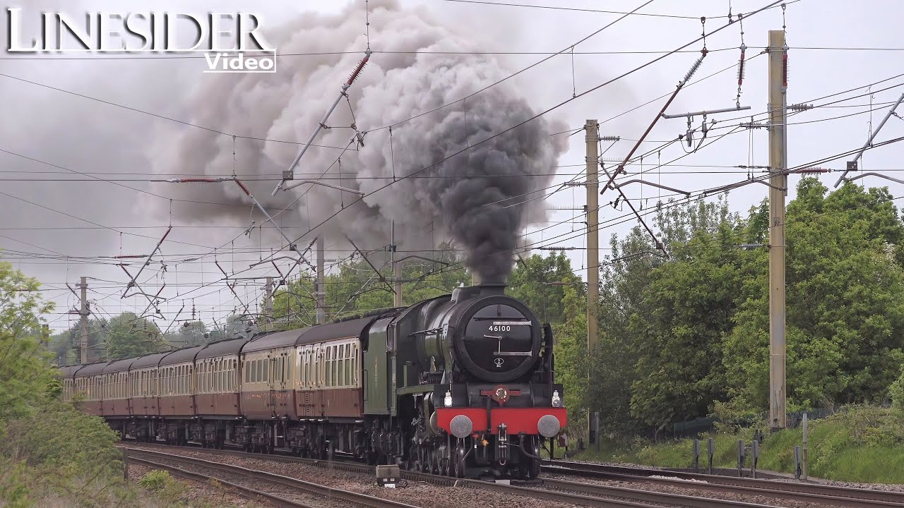 46100 Royal Scot Rejoins the Mainline at Euxton (May 2023) - YouTube