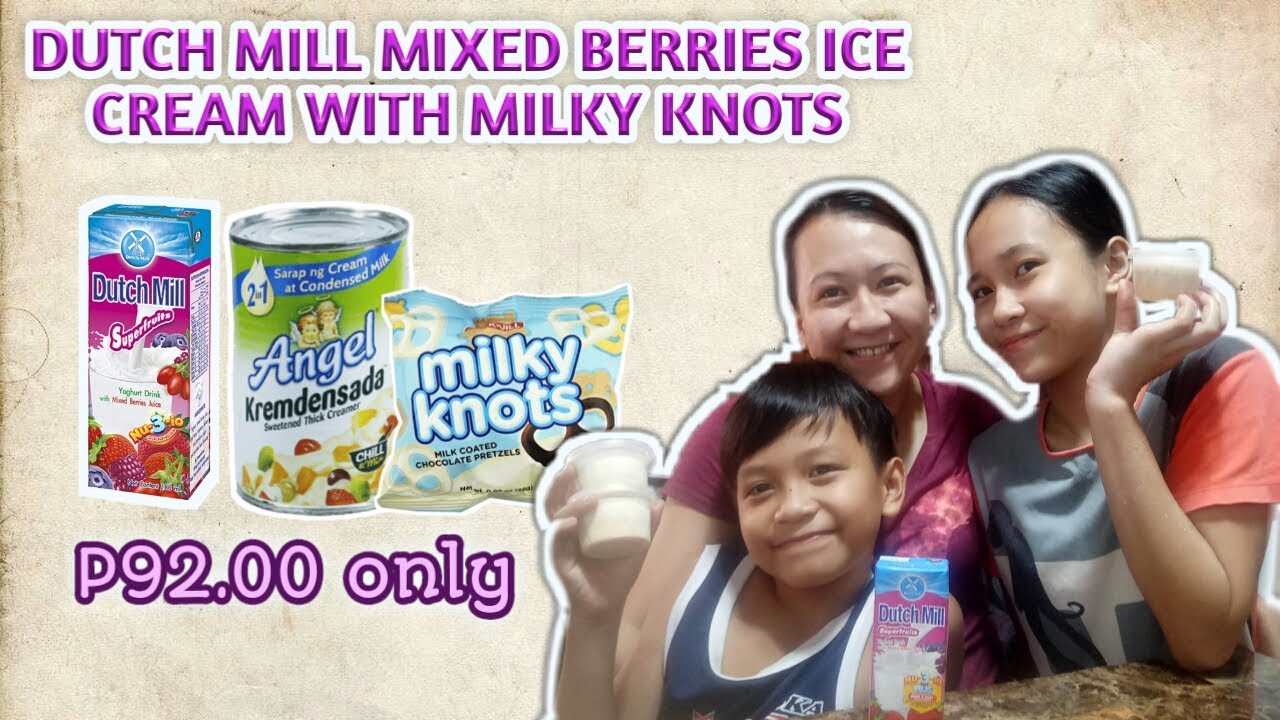 DIY DUTCH MILL MIXED BERRIES ICE CREAM WITH MILKY KNOTS / HOMEMADE ICE ...