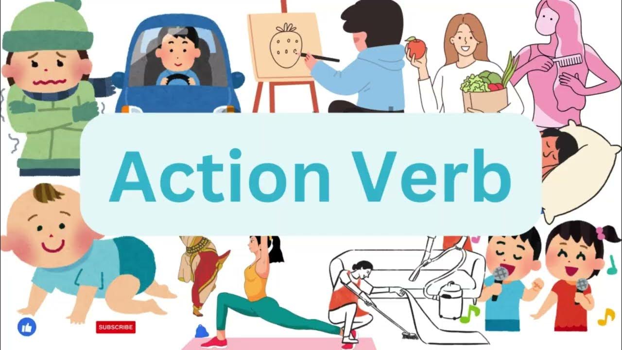 Action verbs vocabulary in English with pictures and pronunciation| # ...