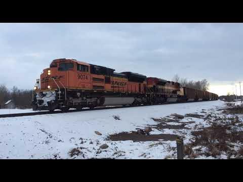BNSF Coal Loads With Three ACEs KCS Southern Belle! - YouTube