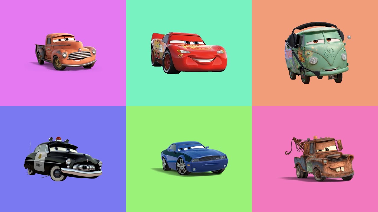 Let's Play With Lightning McQueen! Smokey, Lightning McQueen, Fillmore ...