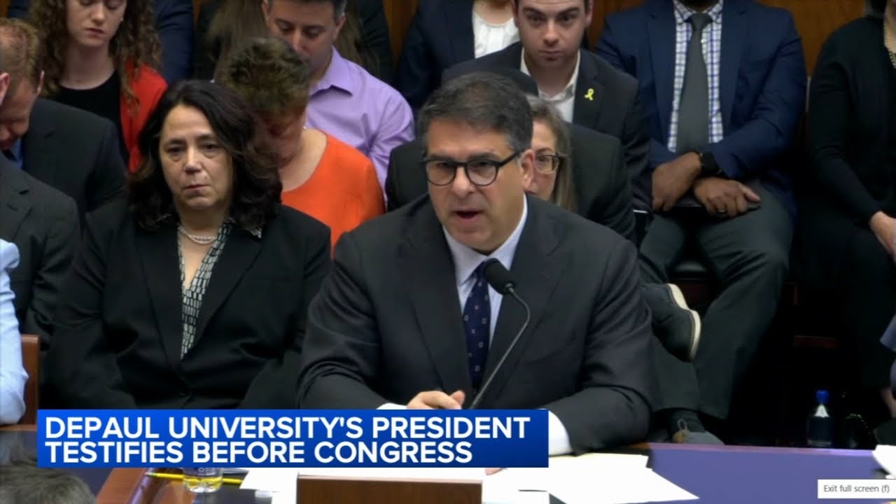DePaul president testifies before Congress on stopping antisemitism ...