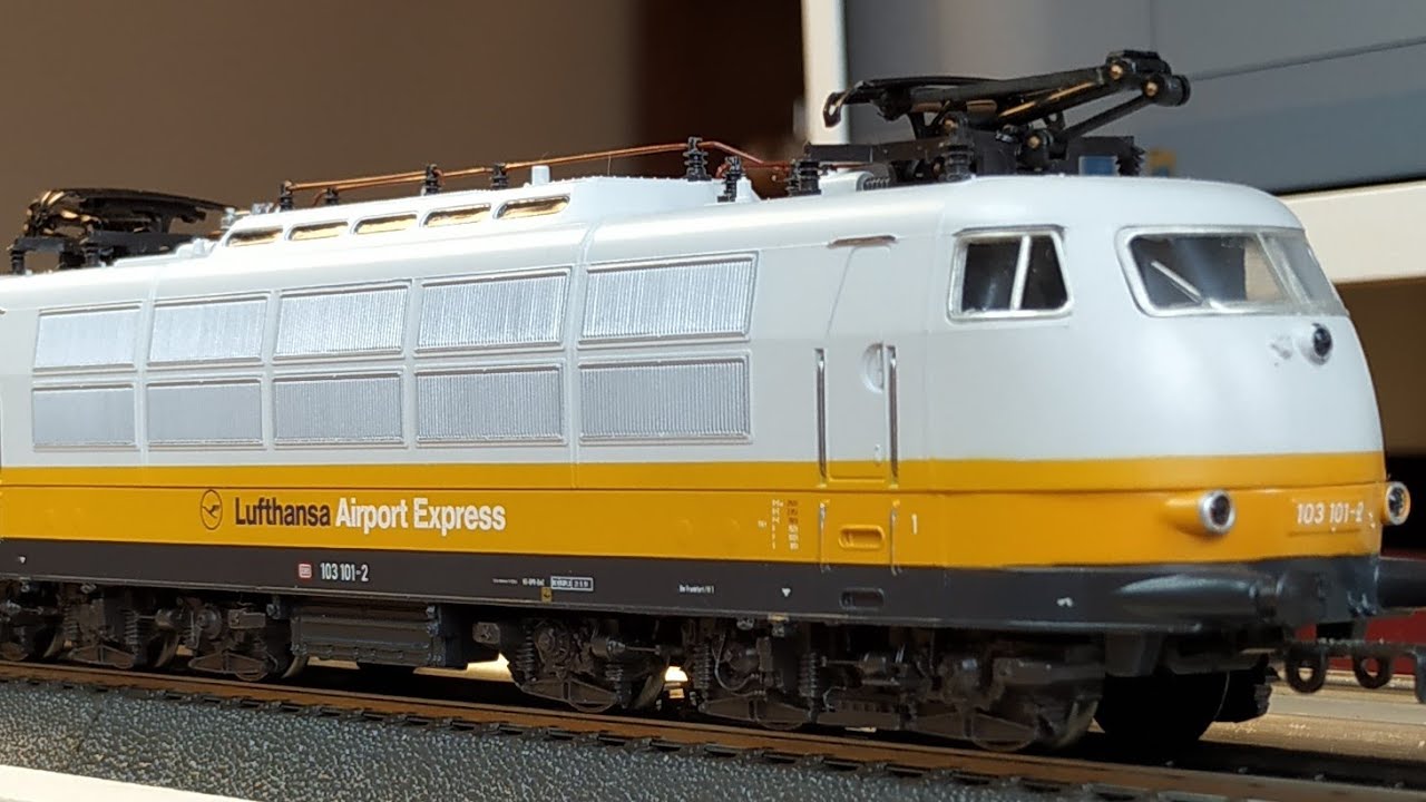 Märklin 2668 Lufthansa 103 101-2 mit ESU Loksound 5 - YouTube