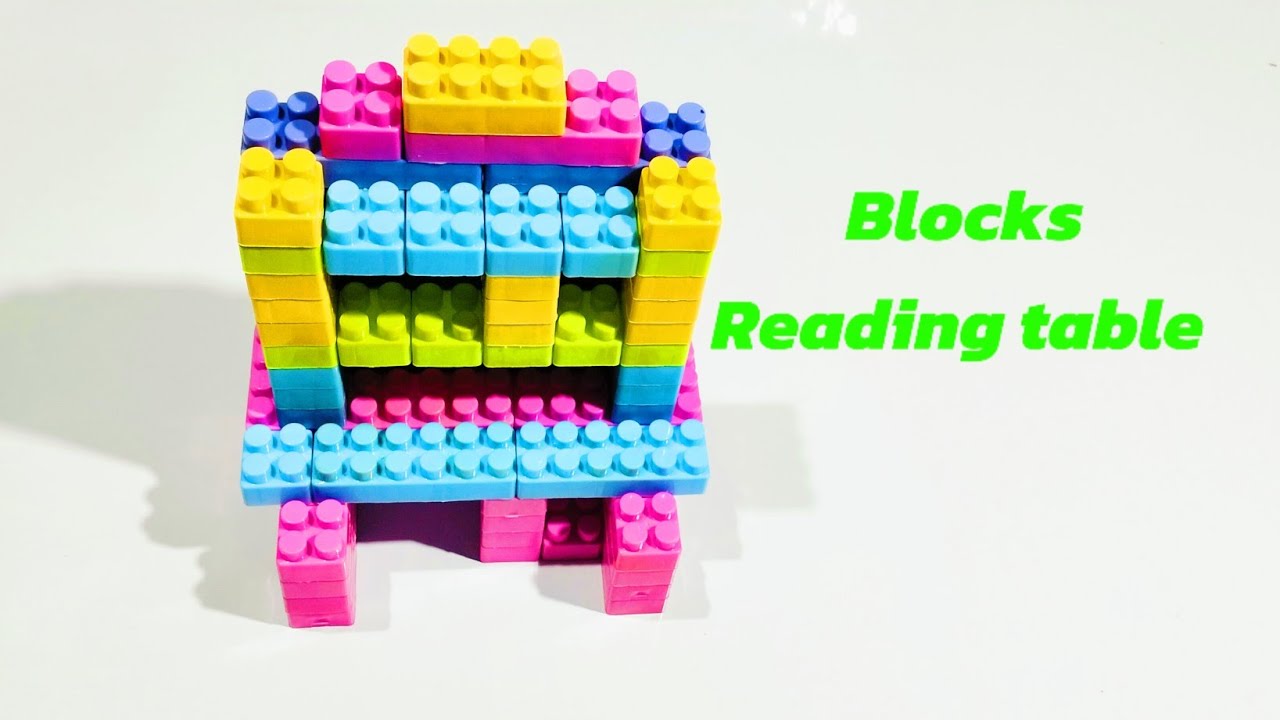 blocks reading table. Building blocks for kids | blocks throne |blocks ...