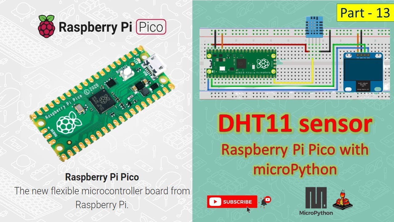 13 Dht11 Sensor With Raspberry Pi Pico Youtube