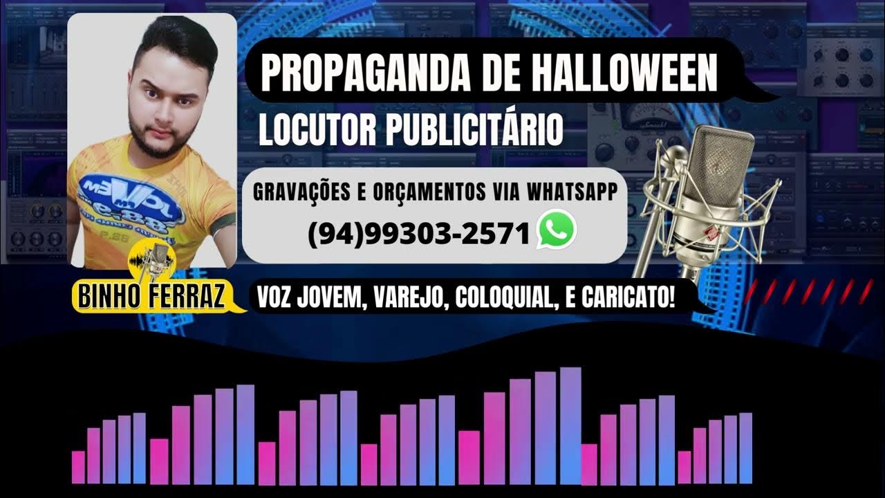 PROPAGANDA DE FESTA HALLOWEEN FEST VINHETA DE HALLOWEEN VOZ GRAVE VOZ ...