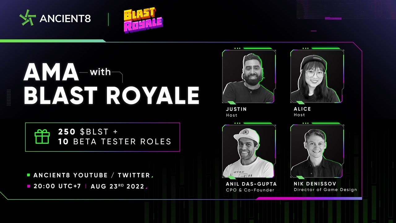 Ancient8 x Blast Royale: Free NFT Shooting Game | Livestream AMA - YouTube