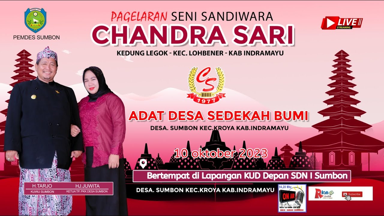 Live Sandiwara "CHANDRA SARI" // Pesta Adat Sedekah Bumi Ds.Sumbon / 10 ...