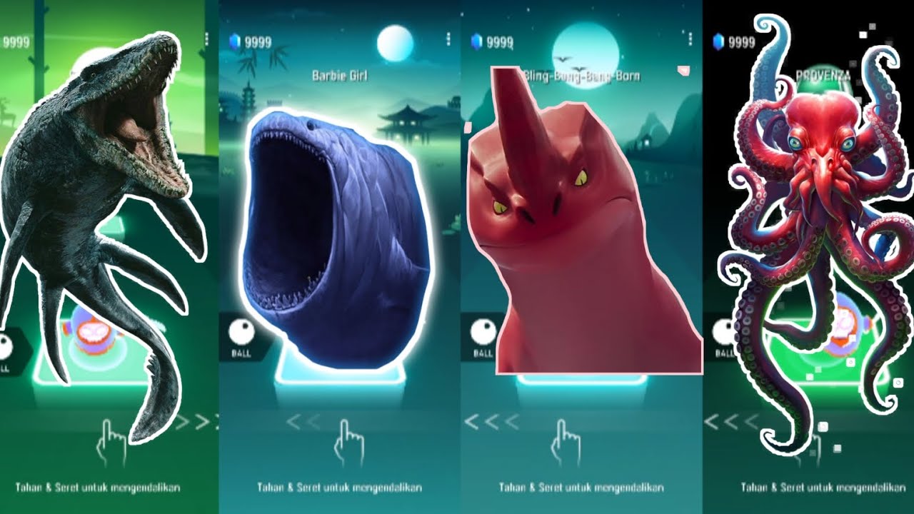 JurassicWorld Mosasaurus 🆚 BLOOP 🆚 MONSTER SEA 🆚 KRAKEN 🎶 Who Will Win ...