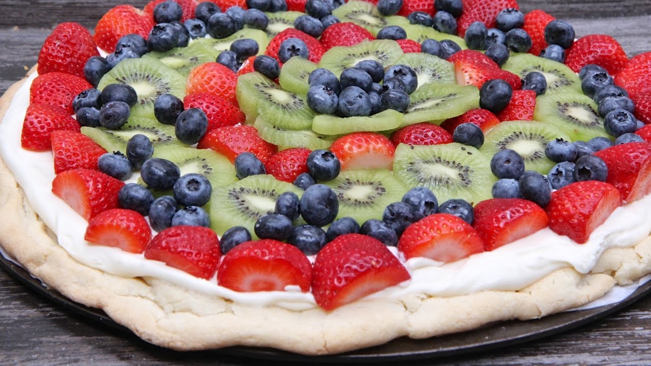 How to Make A Fruit Pizza (From Scratch) - YouTube
