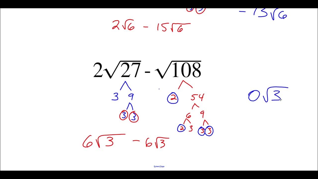 Adding and Subtracting Square Roots - YouTube