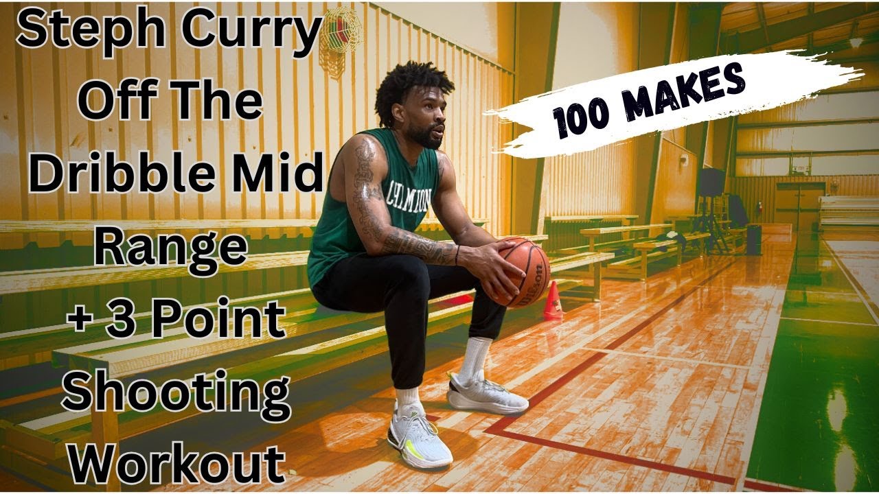 Steph Curry Off The Dribble Mid Range + 3 Point Shooting Workout | 100 Makes - YouTube
