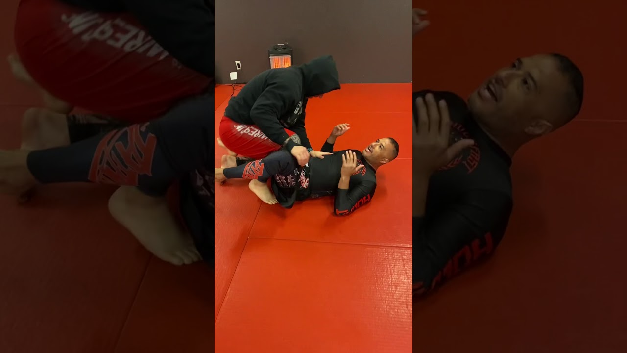 Basic knee shield with scissor sweep - YouTube