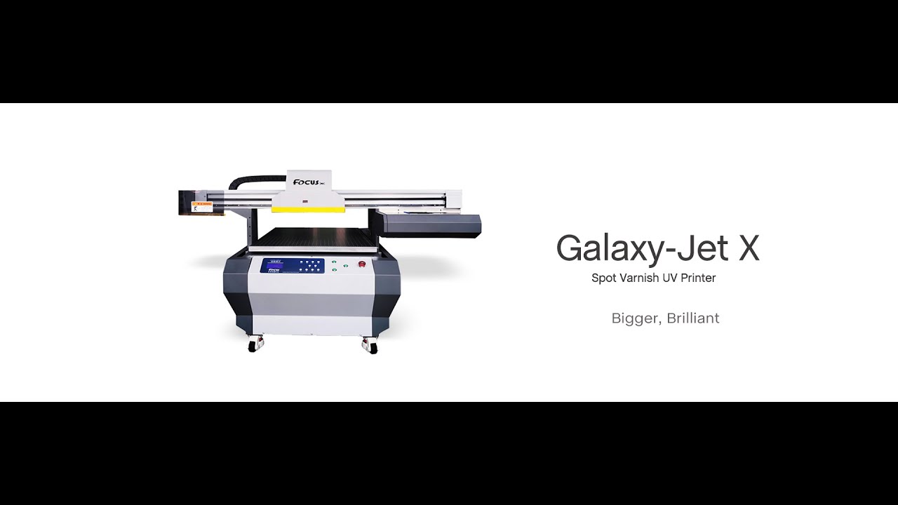 Focus Inc UV-LED Direct to Substrate Printer -6090 Galaxy Jet X - YouTube