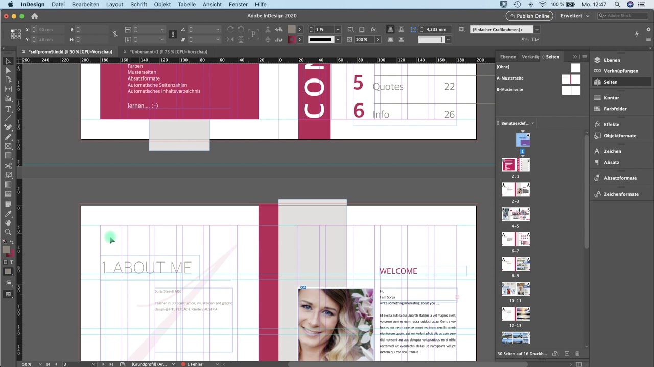 Tutorial Graphic/Editorial/Portfolio Design: Part 1 - Basic Layout ...